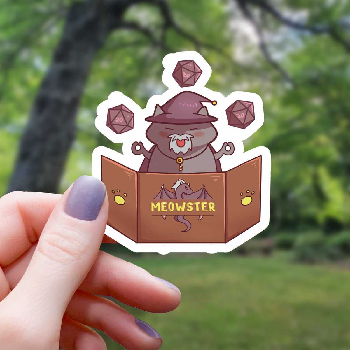 Sticker: Dungeon Meowster Cat DM – Halcyon Games