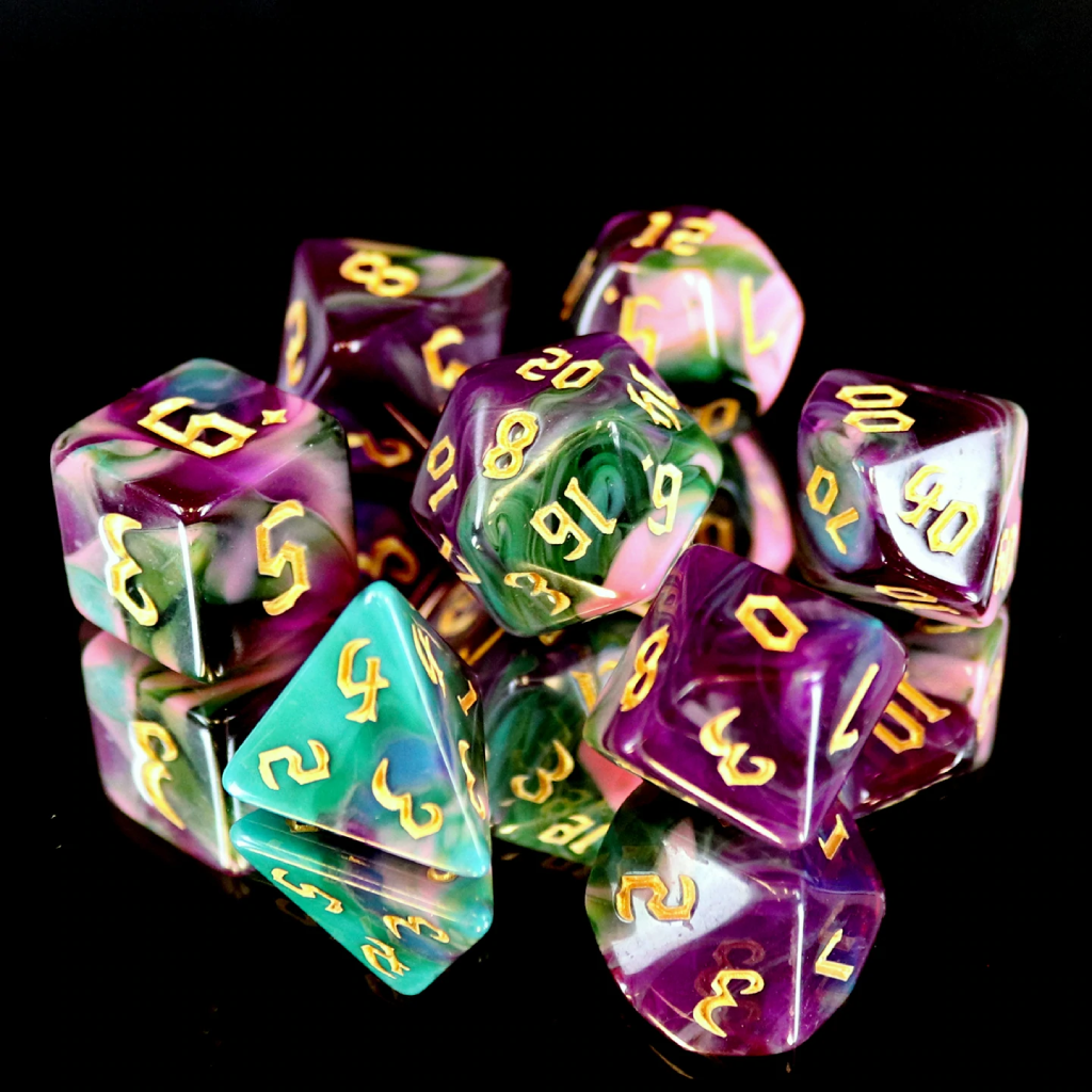DHD RPG Dice Set Night Elves – Halcyon Games